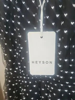 heyson | Dresses | Sheer Black Polka Dot Maxi Dress With Puff Sleeves ...